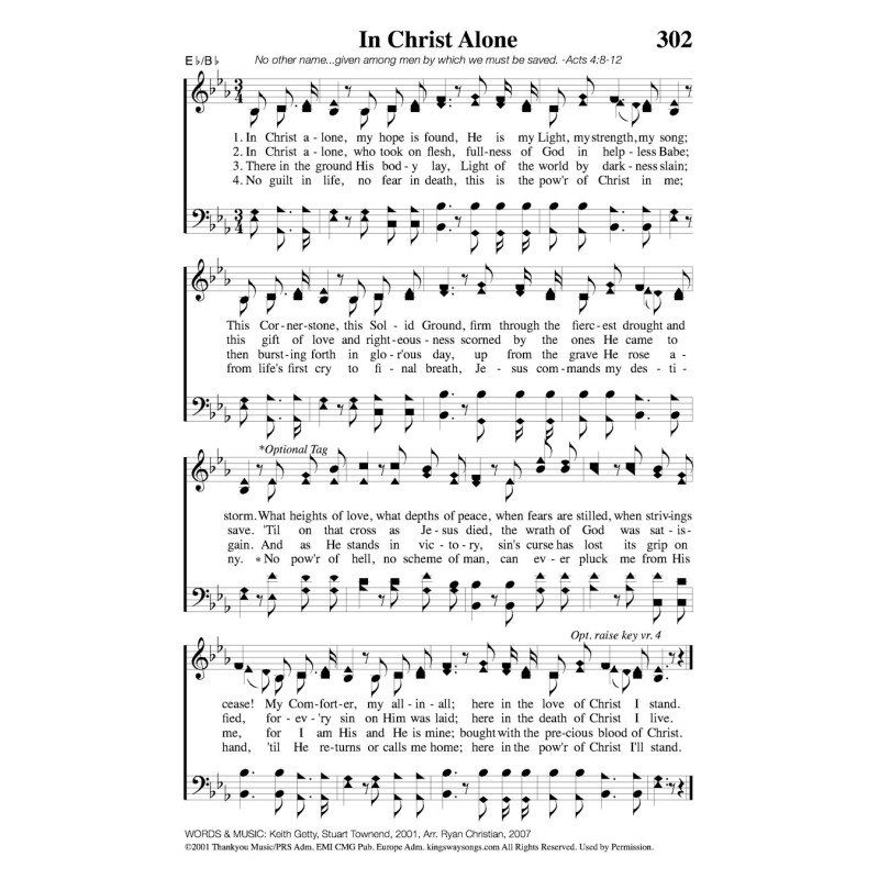 In Christ alone (my hope is found) - Hymn Lyrics and Info